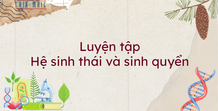 Luyện tập Hệ sinh thái và sinh quyển - Vndoc.com